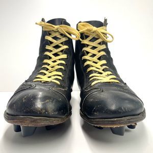 Football | Other | Vintage 94s50s Black And Yellow Leather Football ...